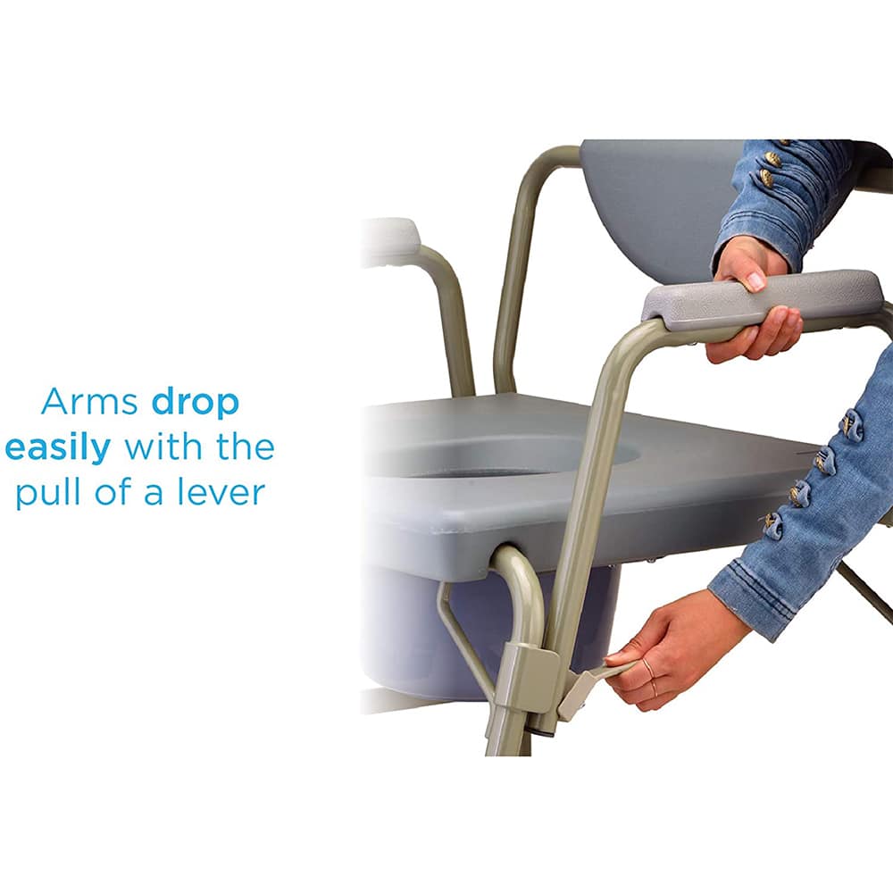 Heavy Duty Drop-Arm Commode - You Can Home Medical